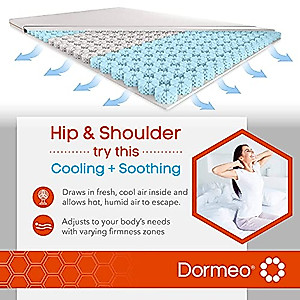 The Premium Mattress Topper by Dormeo (Twin) and True Evolution Pillow Bundle