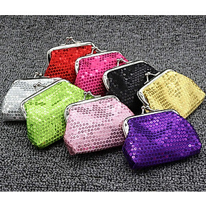 8 Pcs Sparkly Bling Coin Purses Sequin For Girl,Diva Party Favors For Xmas presents