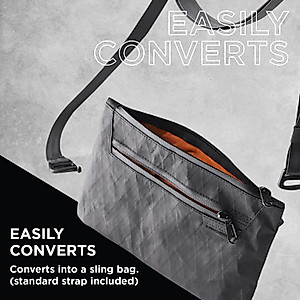 ALPAKA Large Zipper Pouch - Black Zip Pouch Max and Crossbody Sling Bag | ID Card Holder and Wallet with Zipper for Men