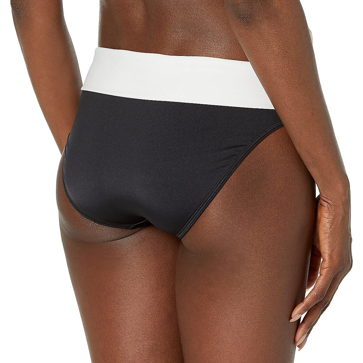 Skye Women's Standard Mid Waist Full Coverage Bikini Bottom Swimsuit, Balance Colorblock