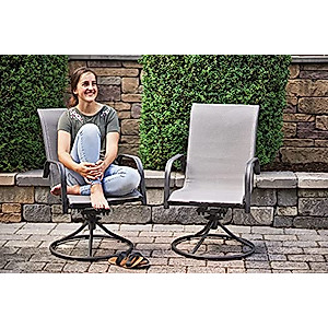 Patio Master Corporation Sienna Swivel Rocker (Set of 2) (Gray)