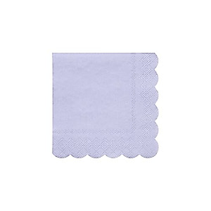 Meri Meri Disposable Paper Napkins (Pack of 20), Scalloped Edge, 2 Sizes, 15 Colors, Party Napkins