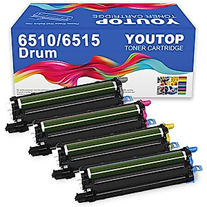 YOUTOP 4PK Remanfactured Imaging Drum Unit 108R01420 108R01419 108R01417 108R01418 Replacement for Xerox Phaser 6510 WorkCentre 6515