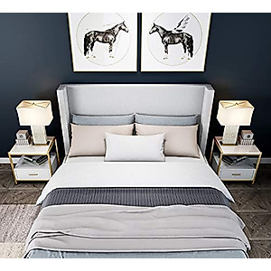 SJYDQ Nordic Nightstand Wooden Side Tables Bedroom Bedside Table with Drawer Bedroom Furniture Tea Table Customizable