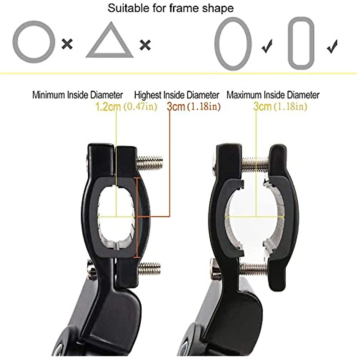 TOPCABIN Bicycle Adjustable Aluminium Alloy Bike Bicycle Kickstand Side Kickstand Fit for 22" 24" 26"- Black