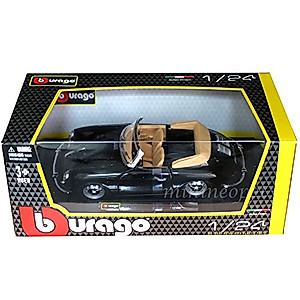 BBURAGO 18-22078 PORSCHE 356 B CABRIOLET CONVERTIBLE 1/24 DIECAST BLACK ,#G14E6GE4R-GE 4-TEW6W206763