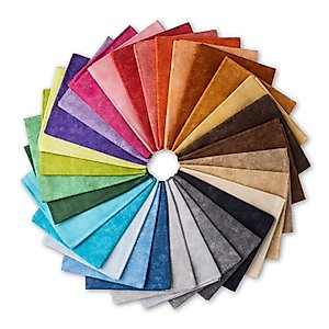 Connecting Threads Blender Collection 30 pcs 18"x22" 100% Cotton Precut Quilting Fabric Bundle Fat Quarters (Mirage Tonals)