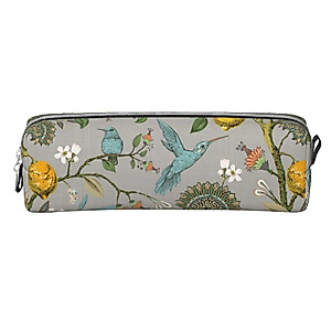 Lemon Tree Bird Pencil Case Pen Pouch Simple Carrying Box for Women Adult With Smooth Zipper Durable Lightweight for Office Organizer Storage Bag