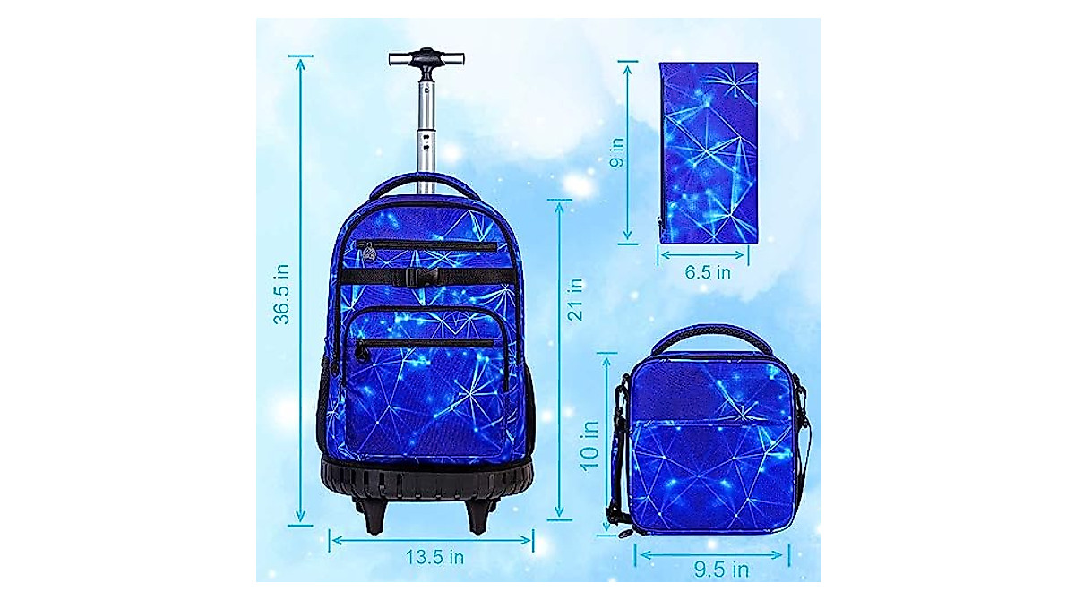 Rolling Backpack for Boys | Water-Resistant 3-in-1 School & Travel Bag