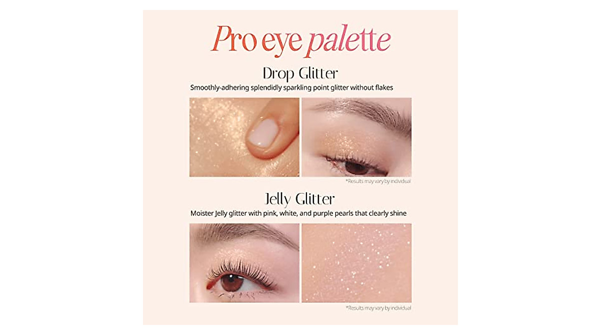 CLIO Pro Eye Shadow Palette - Matte, Shimmer & Glitter
