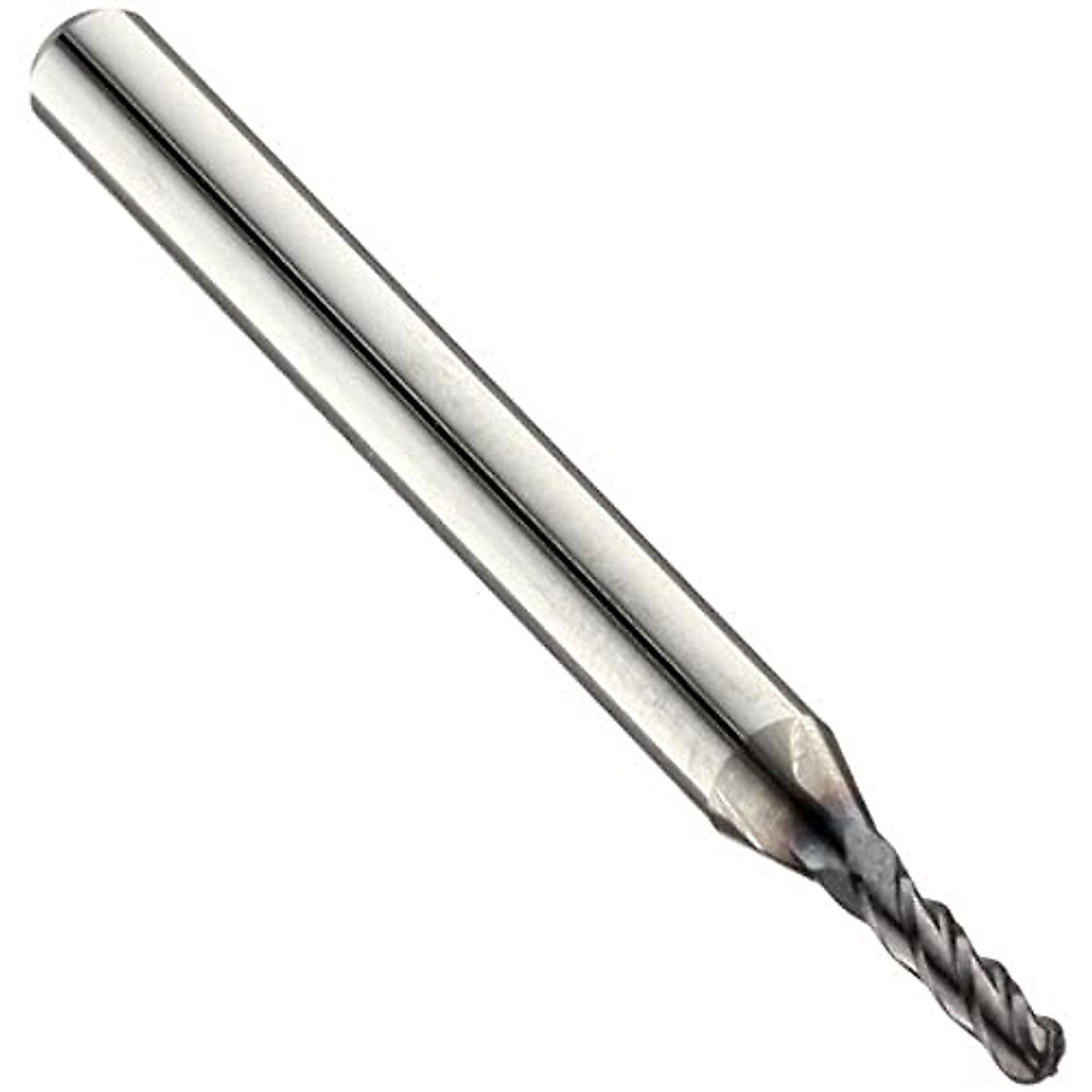 Niagara Cutter - CB430-0.063-F4-B.0-Z4 17001821 Carbide Ball Nose End Mill, Inch, TiAlN Finish, Roughing and Finishing Cut, 30 Degree Helix, 4 Flutes, 1.5' Overall Length, 0.063' Cutting Diameter, 0.125' Shank Diameter