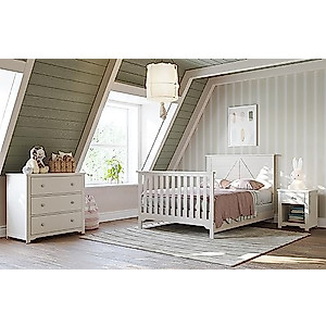 Forever Eclectic Woodland 4-in-1 Convertible Baby Crib, Brushed Cotton