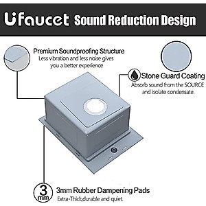 UFaucet 15x20 Drop in Bar Sink Top Mount Stainless Steel Wet Bar Sink 15 Inch Topmount Handmade Modern Commercial Small Kitchen Sink Single Bowl Workstation Prep Sink with Grid&Strainer&Cutting Board