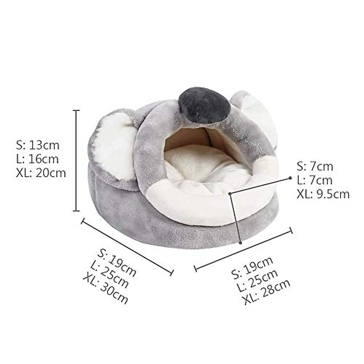 ABLAZEZAI Guinea Pigs Hideouts Chinchilla Hedgehogs Bed Hamster Supplies Dutch Rats Bearded Dragon Ferrets Rabbit House Animals Bed/Cube/House (L, Koala)