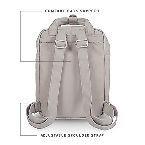 Doughnut Macaroon Mini Pastel 7L Travel School Ladies College Girls Lightweight Casual Daypacks Bag Small Backpack (Stone)
