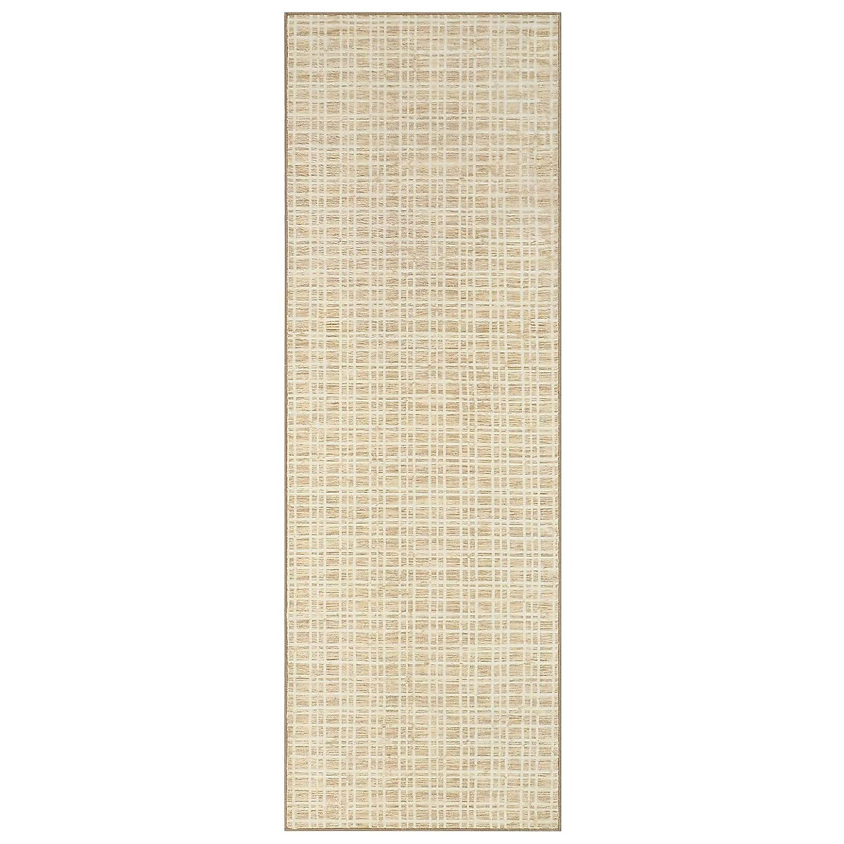 COZYLOOM Area Rug 2x6 Modern Runner Rug Abstract Entryway Runners Indoor Low Pile Lines Printed Hallway Runners Aesthetic Minimalist Bedroom Bedside Runner Rug Non-Slip Laundry Kitchen Runner Yellow