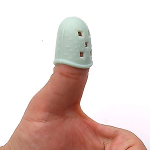 Joyshopping 2pcs Kalimba Silicone Finger Fingertip Protectors for Kalimba Beginners Starters Green Large