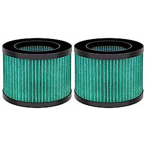 Asheviller MK01 MK06 Replacement Filter, Compatible with AROEVE MK01 MK06 and Kloudi DH-JH01, Intelabe EPI080/EP1080& Elechomes EPI081/EP1081 Air Purifier, Pet Dander Version, 2Pack (MK01 Green)