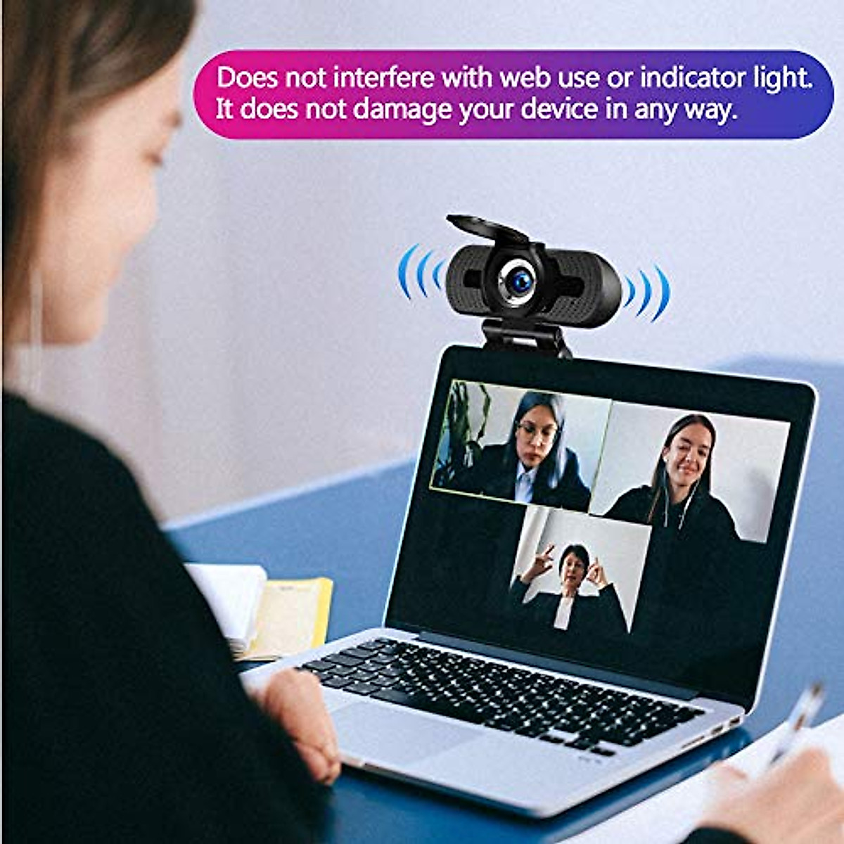 [5 Pack] Webcam Covers, Webcam Privacy Shutter Protects Lens Cap Hood Cover with Strong Adhesive, Protecting Privacy and Security for Logitech HD Pro C920 / C930e / C922 / C922x Pro Stream Webcam
