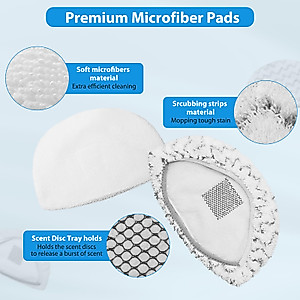 Extolife 10 Pack Steam Mop Replacement Pads for Bissell Powerfresh Steam Mop 1940 1806 1544 2075 2685A 2181 2814 Series, Model 19402 19404 19408 19409 1940A 1940F 1940Q 1940T 1940W B0006 B0017 2075A