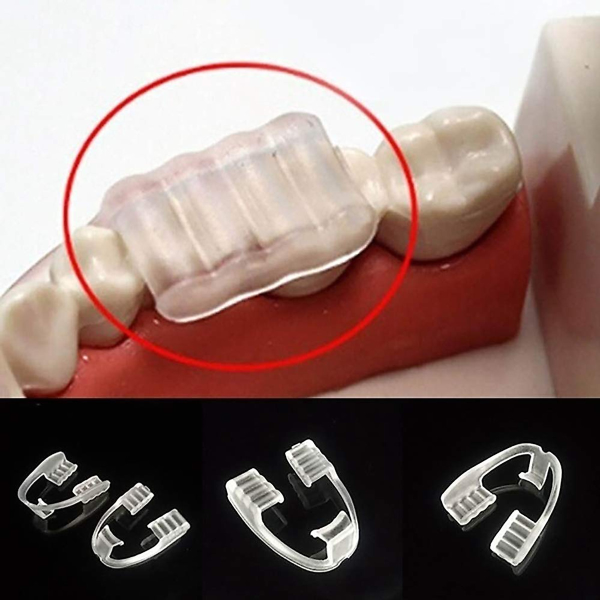 SJJLY Food Grade Dental Mouth Guard Sleeping Aid Tool Bruxism Splint Oral Care Tooth Protector Dental Health Teeth Brace