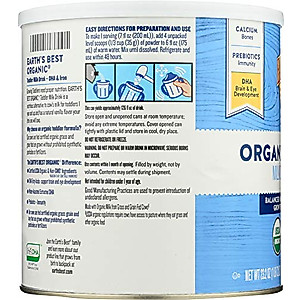 Earth's Best Organic Toddler Milk Drink Powder, Natural Vanilla, 21 Oz