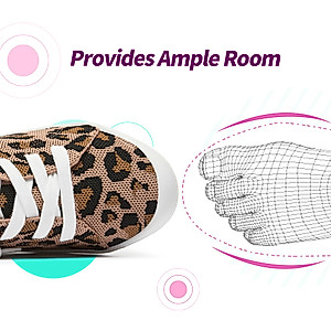 ALTOCIS Women's Knit Slip On Sneakers Ladies Elastic Low Top Flats Lightweight Breathe Mesh Fashion Sneakers Cute Flying Woven Loafers(Leopard US9)