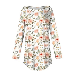 Oversized Shirts Sweatshirts for Women Fashion Pullover Camo Graphic Sweatshirts Lightweight Clothes White Shirts for Women Shirts(1-Watermelon Red,Small)