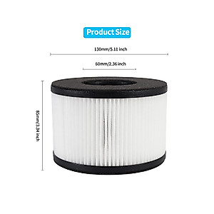 BS-03 Hepa Filter Compatible with BS-03 HEPA Air Purifier Part U, 2-Pack