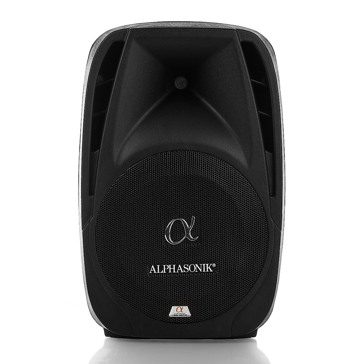 Pair Alphasonik All-in-one 12" Powered 1500W PRO DJ Amplified Loud Speakers with Bluetooth USB SD Card AUX MP3 FM Radio PA System LED Lights Karaoke Mic Guitar Amp 2 Tripod Stands Cable and Microphone