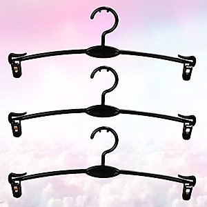 15pcs Home Practical for Shop Holder Simplicity Clothes Underwear Dresses Black Drying Coat with Clips Bra Pants Support Plastic Hangers Trousers Rack Skirt Panties Laundry