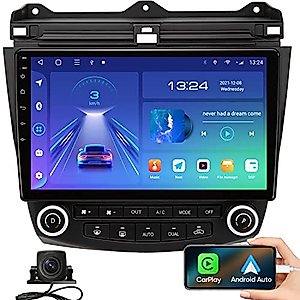 10.1 Inch 5G WiFi 8 Core Car Stereo Radio for Honda Accord 7th (2G Ram+32G ROM) 2003-2007 with Carplay Android Auto,Android 10.0 GPS Navigation Support 48EQ Mirroring Airplay Backup 1080P SWC