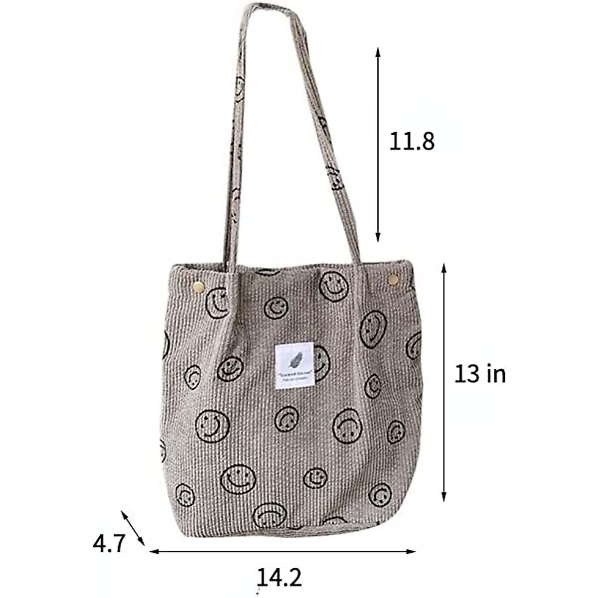 Corduroy Tote Bag Aesthetic Tote Bags for School Cute Tote Bags Teen Girls Trendy Stuff (Beige)