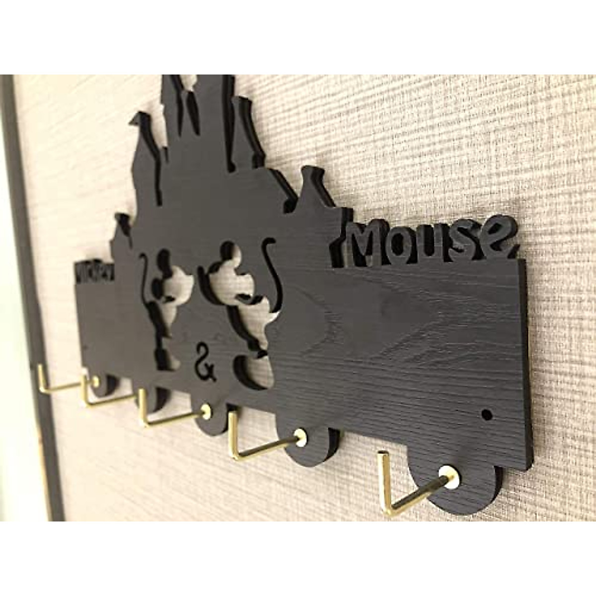 Mickey Door Hooks,Disney Mickey Mouse Cartoon Animation Coat Hooks,Key Holder,Key Hanger for Wall、Entryway and Living Room -Unigue Gift-5 Hooks-20LB(Max)