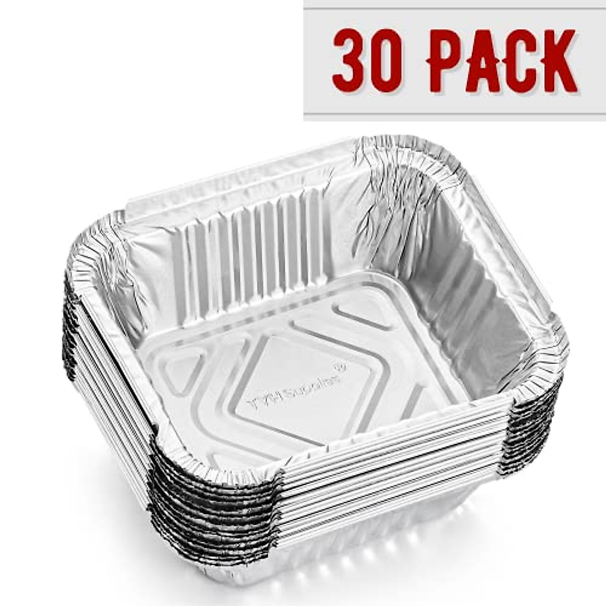 TYH Supplies 30 Pack Grease Drip Pan Liners | Compatible with Napoleon Grills Prestige I-II-IV, PRO, Mirage, Ultra Chef | Disposable Aluminum BBQ Drip Tray Replacement | 5"x4" Inch