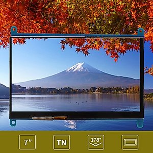 Zopsc 7 Inch LCD Display Screen Ultra HD Capacitive with 1024x600 Resolution for Raspberry Support for Raspbian/Ubuntu/Kodi/IOT