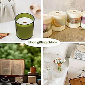 250 Pcs Wooden Candle Wicks Wicks Stickers 5.1 X 0.5 Inch Natural Candle Wood Wicks Stand Candle Cores for DIY Candle Making Craft Wooden Wicks for Candle Making Wood Wick