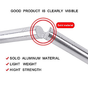 12Pcs Aluminium Tent Stakes for Sand,Beach Camping-7 Inch Long Metal Inflexible Steel Ground Stakes Tent for Outdoor Trip Hiking Gardening (Silver 12Pack)