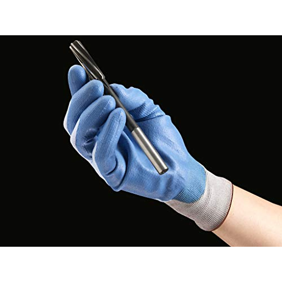 HyFlex 11-518 Cut Resistant Work Gloves for Men and Women in Nylon, Extra Thin, Working Glove for Mechanics, Automotive, Industrial or Home-improvement environment, Blue, Size Medium (12 Pairs)