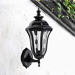 LED Wall Lamp, Transparent Glass Lampshade Street Light, Home Courtyard Waterproof Wall Light, for Aisle Garden Villa Outdoor, Pack of 2