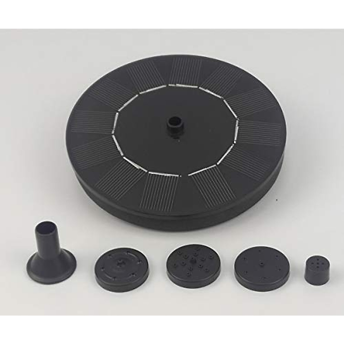 Entcook Solar Fountain Pump for BirdBath,Mini Floating Solar Fountain with 4 Nozzles,1W,Floating Fountain for Ponds,Garden,Fish Tank,Outdoor and Aquarium,No Battery Required(5.3 * 5.3 * 1.5inch)