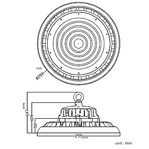 LED High Bay Light 200W Dimmable 0-10v 5000K,ETL Certified High Bay LED Shop Light for Factory Work Shop Plant Growth, Replacement for 800W MH/HPS