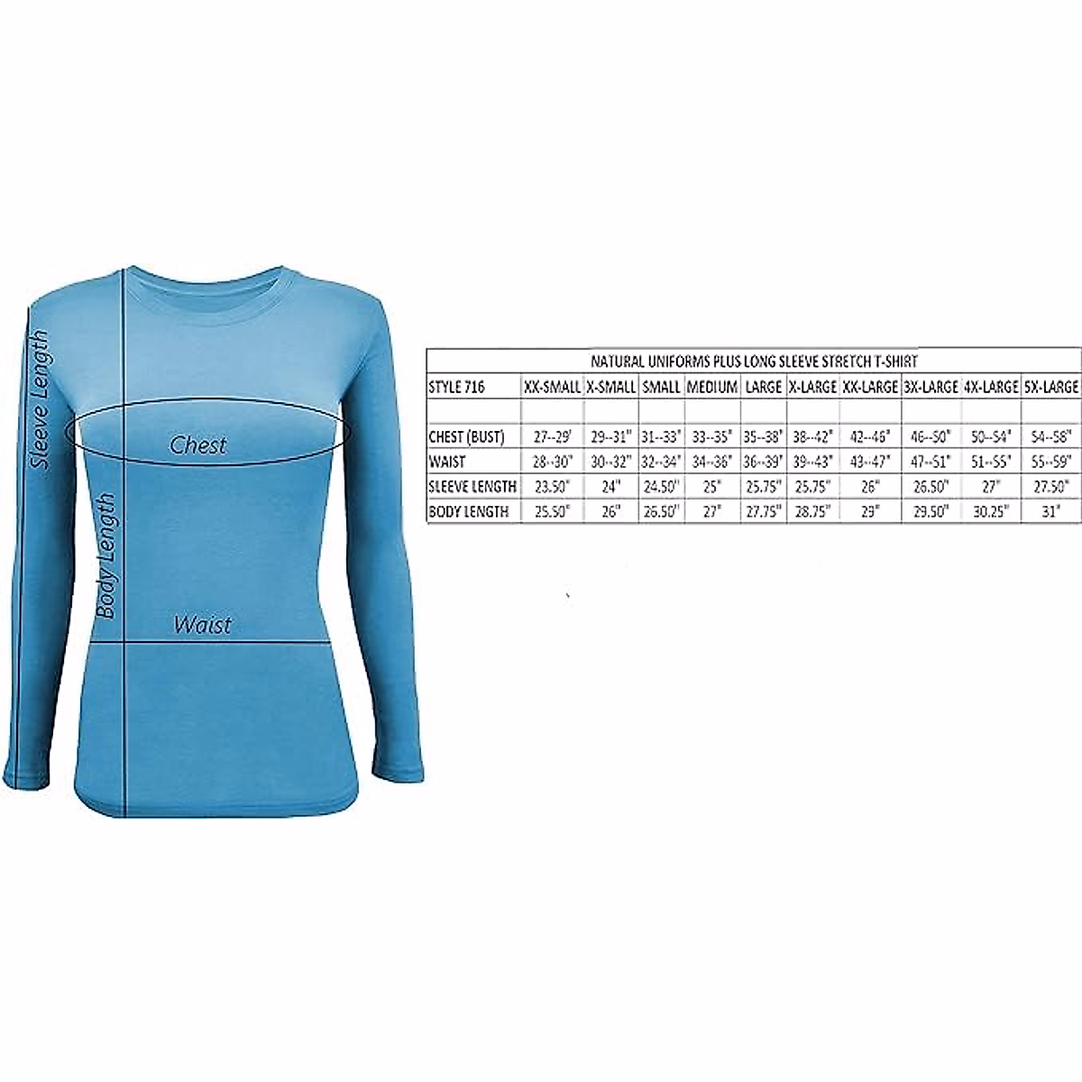 Natural Uniforms Women's Long Sleeve Tee Shirt Underscrub-2-Pack (Small, 2 Pack Black)