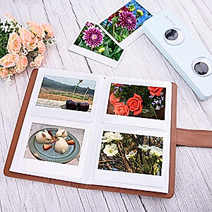 Sunmns Wallet PU Leather Photo Album Compatible for Fujifilm Instax Wide 300 Camera, Polaroid POP, POP 2.0, Originals OneStep 2, OneStep+ Printer Film (Brown)