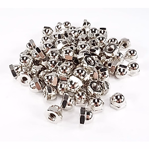 Fifty (50) 8-32 Nickel Plated Acorn Hex Cap Nuts (BCP239)
