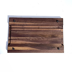 18 x 12 Black Walnut Cutting Board with built in handles and Rubber Feet