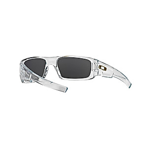 Oakley Men's OO9239 Crankshaft Rectangular Sunglasses, Polished Clear/Ice Iridium, 60 mm