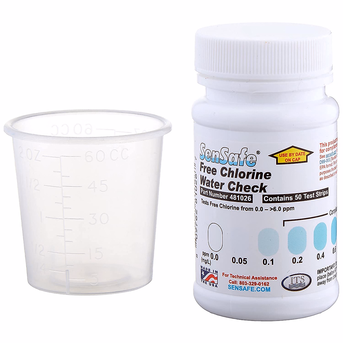 Industrial Test Systems 481026 Free Chlorine Water Check Test Strip