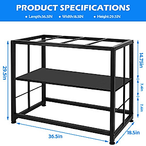ZOMOFEW Metal Aquarium Stand, 40 Gallon Fish Tank Stand , Double-Layer Detachable Design, Easy To Assemble,Suitable for Home Fish Tank, Landscape Fish Tank And Oceanarium（Tank not included）