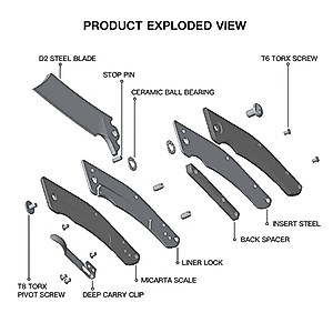 BESTECH KNIVES Cleaver Folding Pocket Knife: 3.15" D2 Steel Stain Stonewashed Cleaver Blade, Micarta Handle, Flipper Liner Lock, for Camping Fishing Hiking Hunting (BG42A Black)